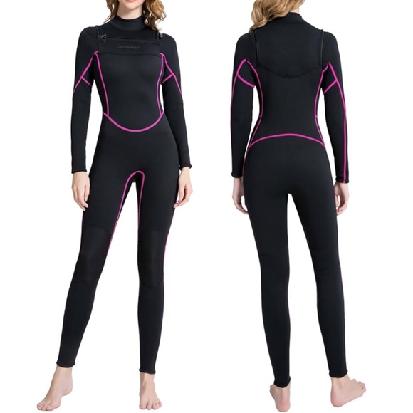 Swim | Womens Black And Pink Wetsuit | Poshmark